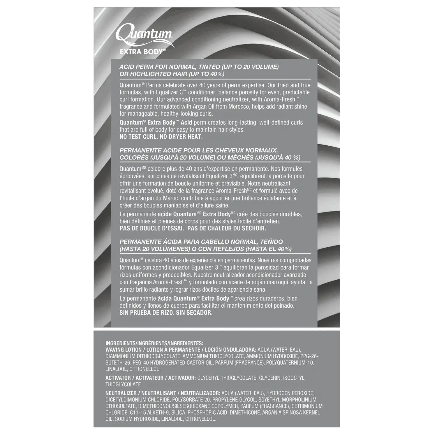 Zotos Quantum Extra Body permanente acide – Coiffure Dépôt